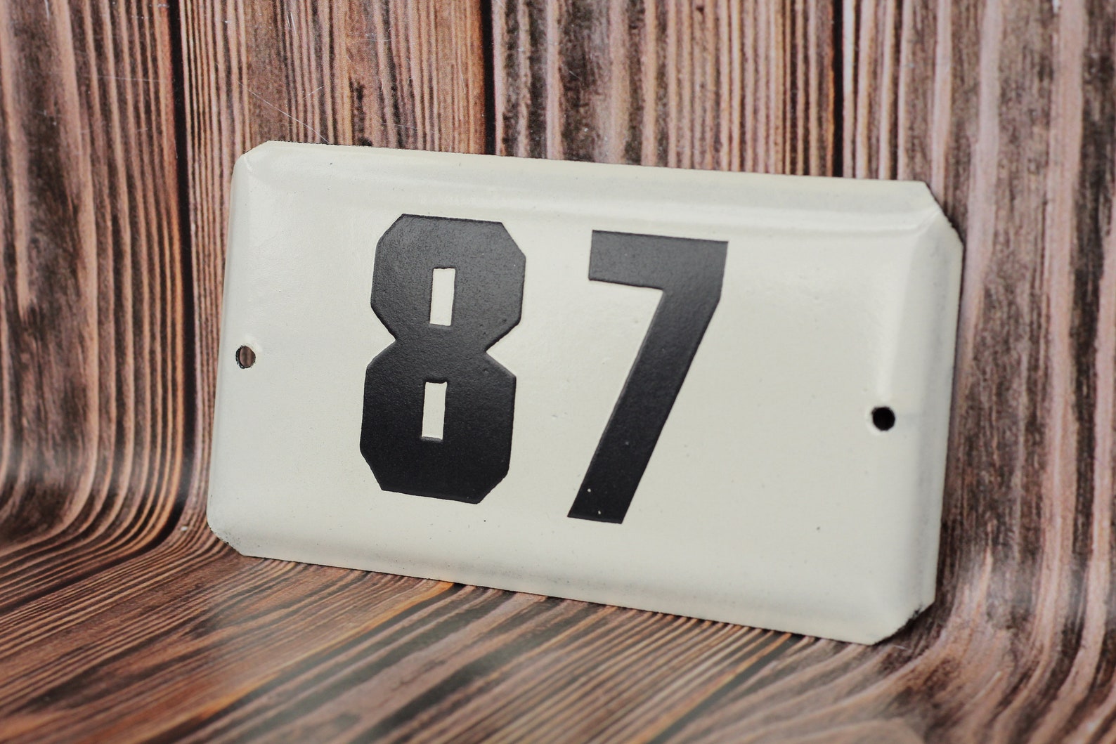 Vintage House Number Sign 87 Apartment address Cottage Sign | Etsy