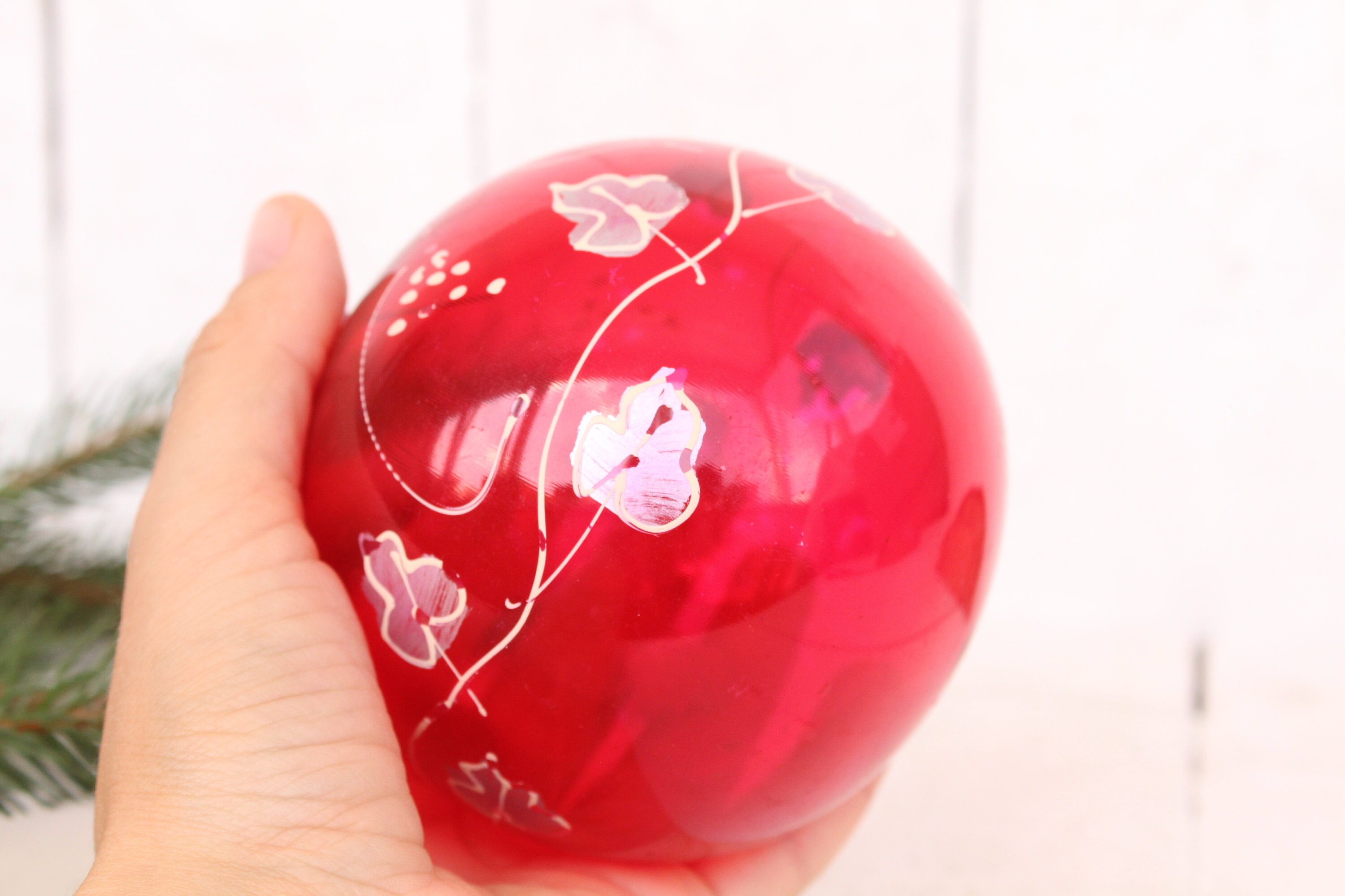 Christmas Transparent Red Big Ball Decorations Christmas Toys ...