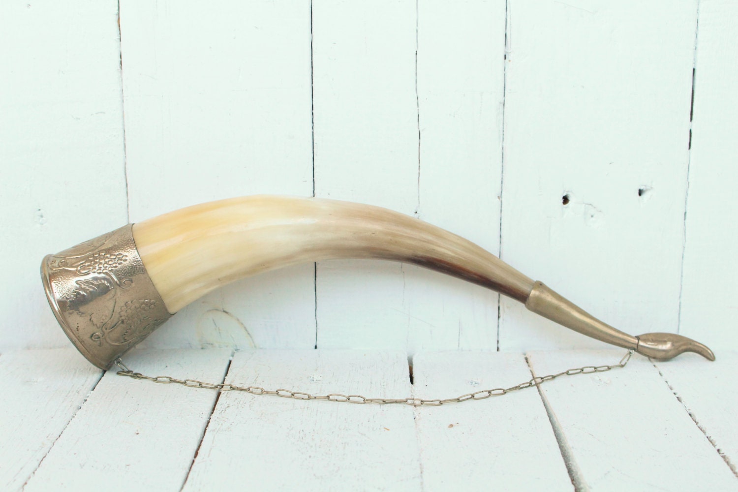 Vintage drink horn Viking drinking horn Natural Cow Horn | Etsy