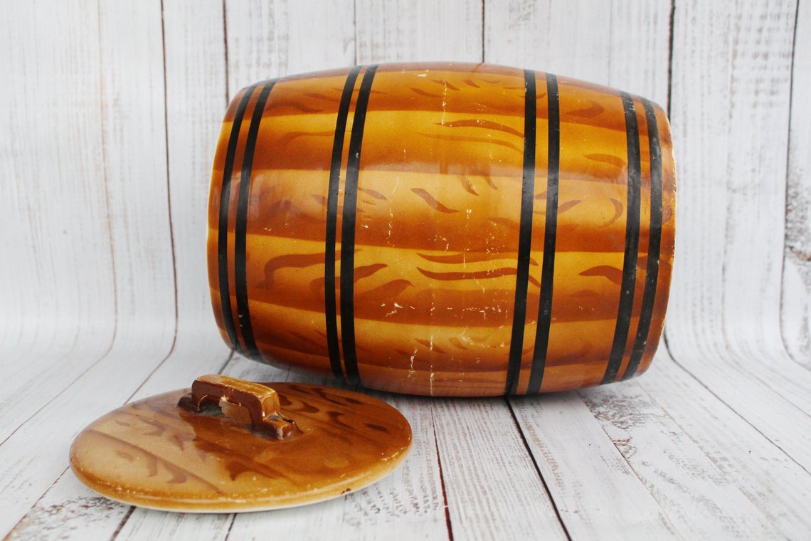 Large Ukrainian ceramic barrel with a lid. Country style. | Etsy