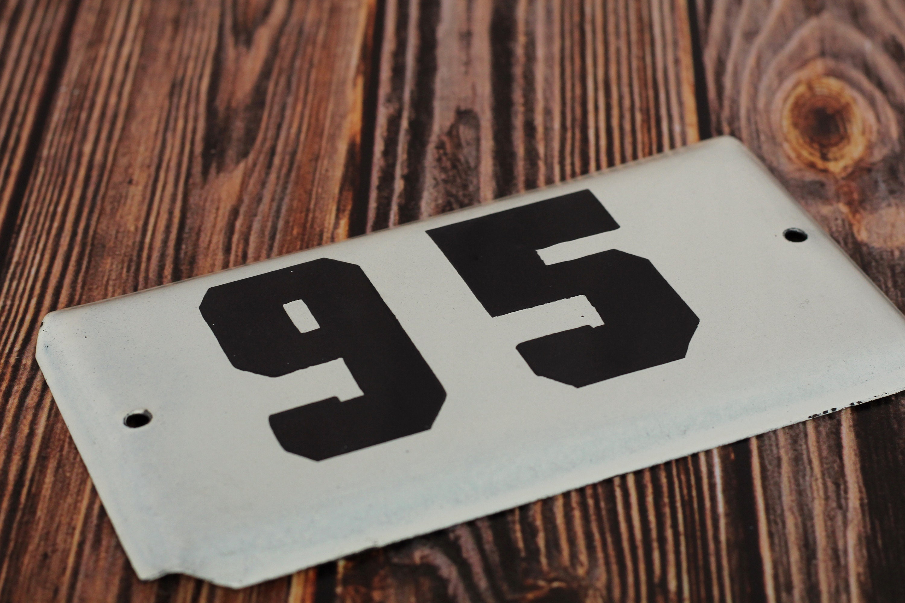 Vintage House Number Sign 95 Room number Cottage Sign Enamel | Etsy