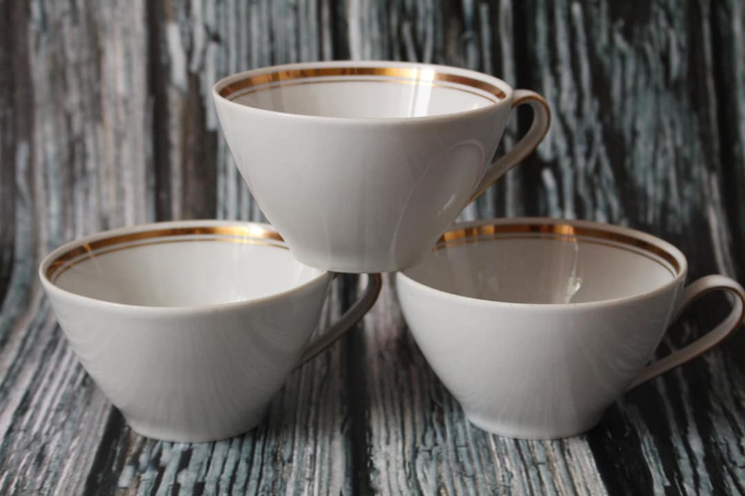 Vintage Kahla Coffee/tea Cups White Tea Cup German Porcelain - Etsy