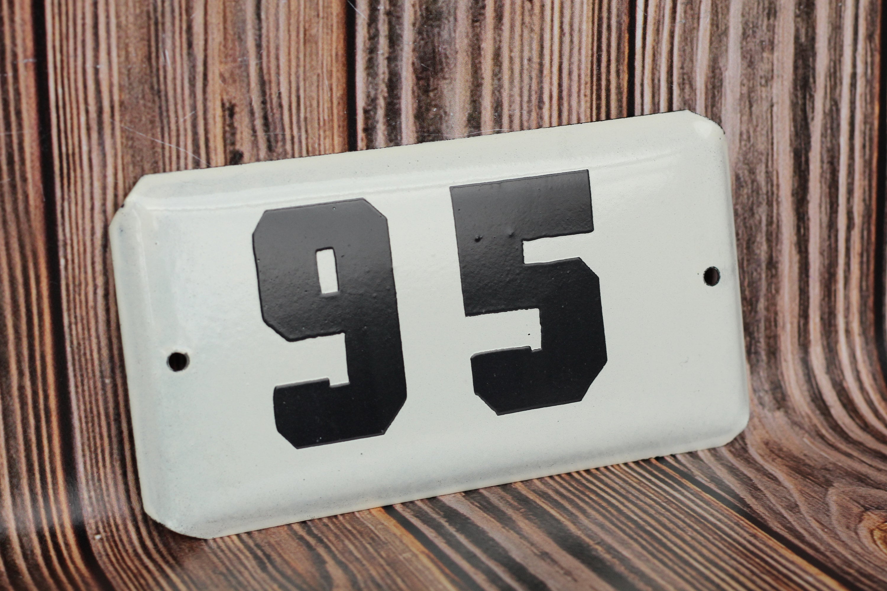 Vintage House Number Sign 95 Room number Cottage Sign Enamel | Etsy