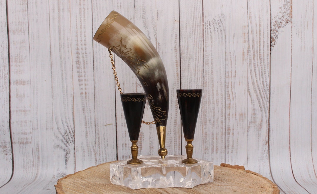 Set of Three Horns Viking Drinking Handmade Horn Rare Georgian Horn ...
