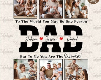 Customize Dad Pictures Canva Template, Happy Fathers Day Png, Gift for ...