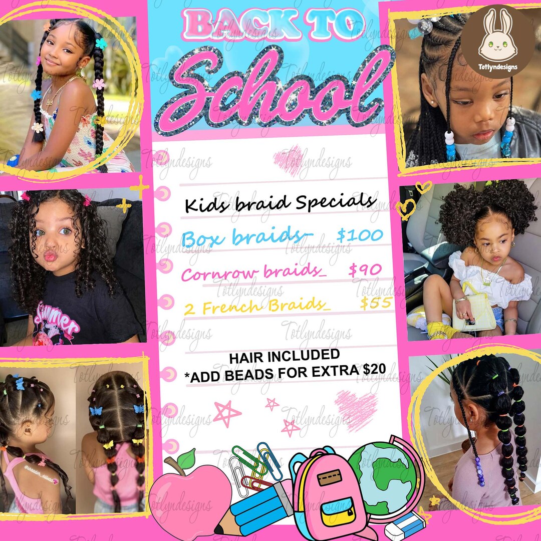 CUSTOM Back to School Flyer for Hair Canva Template, Hair Special ...