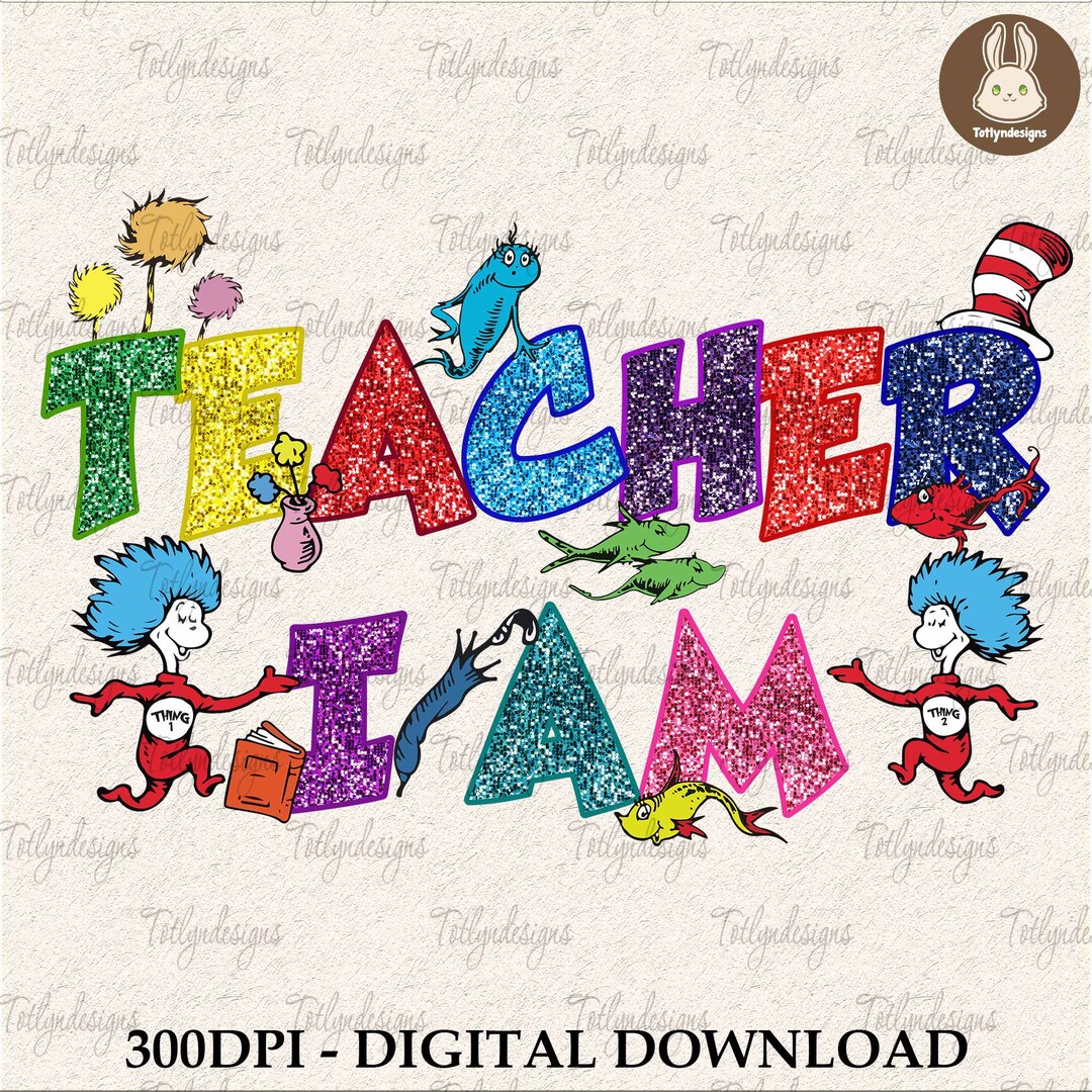 Retro Thing 1 Thing 2 Png, 100 Days of School Png, Read Across America ...