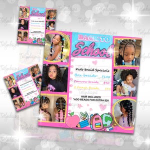 CUSTOM Back to School Flyer for Hair Canva Template, Hair Special ...