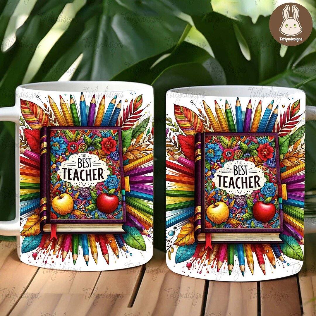 Back to School Mug Sublimation Design, Teachers Gift Mug 11oz Mug ...