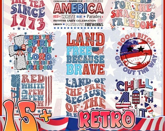120 Designs 4th of July Mega Bundle, Retro 4th of July PNG, Fourth of ...