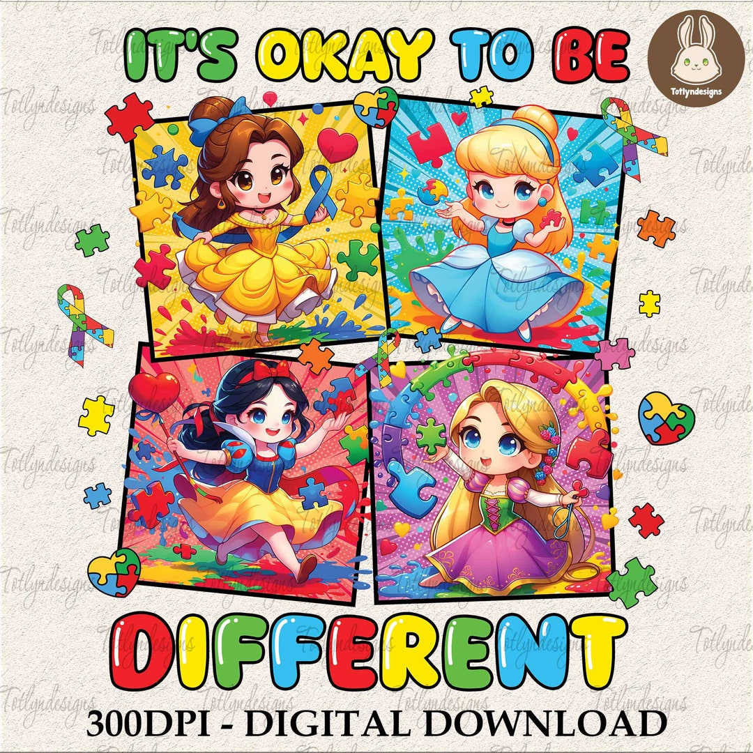 Squad Autism Princess Png, Its Okay to Be Different Png, Awareness Png ...
