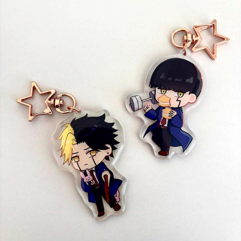 Mashle Acrylic Keychain | 2.5 Inch Kawaii Keychain | Cute Anime Guy ...