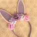 Easter Bunny Headband-bunny Headband-rabbit Ears-floral Headband ...