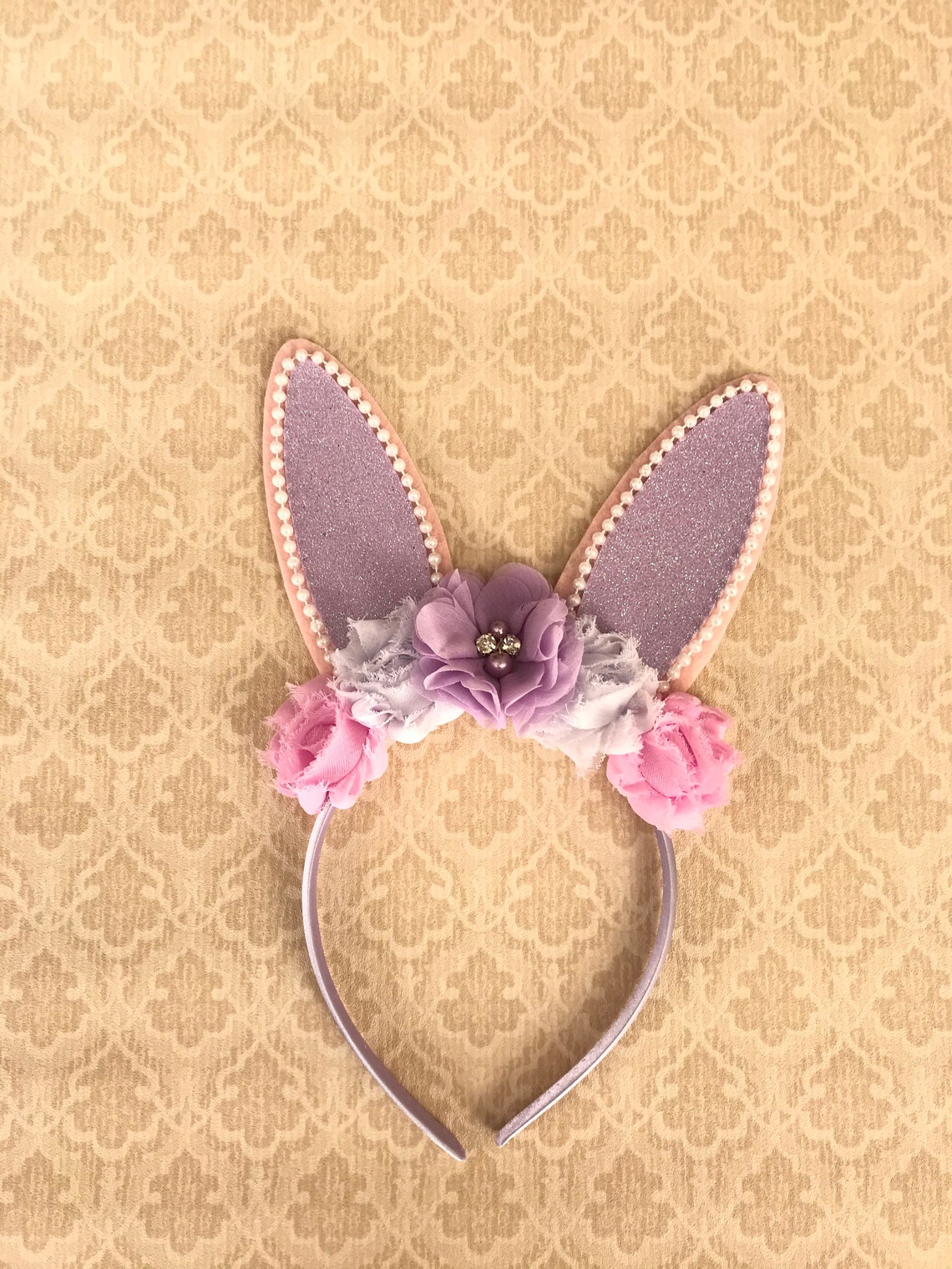 Easter Bunny Headband-bunny Headband-rabbit Ears-floral - Etsy