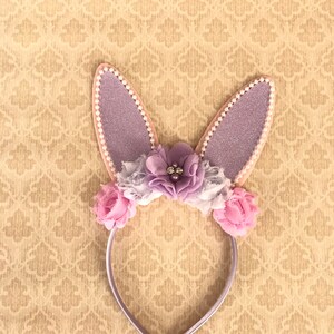 Easter Bunny Headband-bunny Headband-rabbit Ears-floral Headband ...