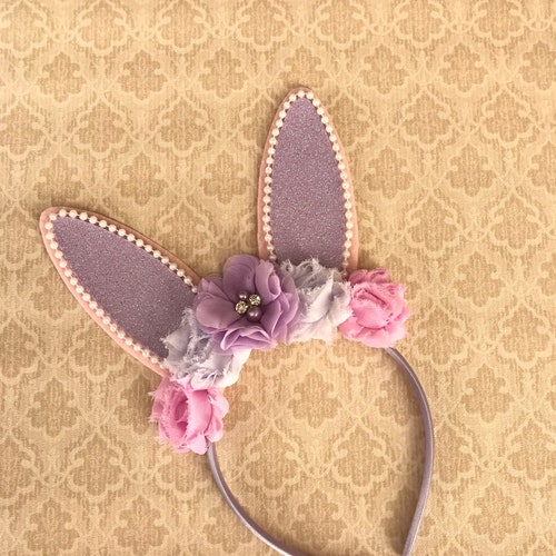 Easter Bunny Headband-bunny Headband-rabbit Ears-floral - Etsy
