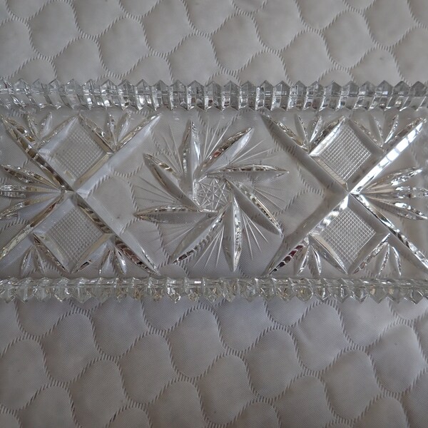 Cut Glass Tray - Etsy