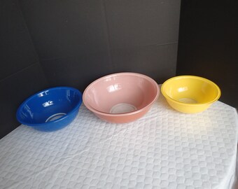 Rainbow Pyrex Bowls - Etsy