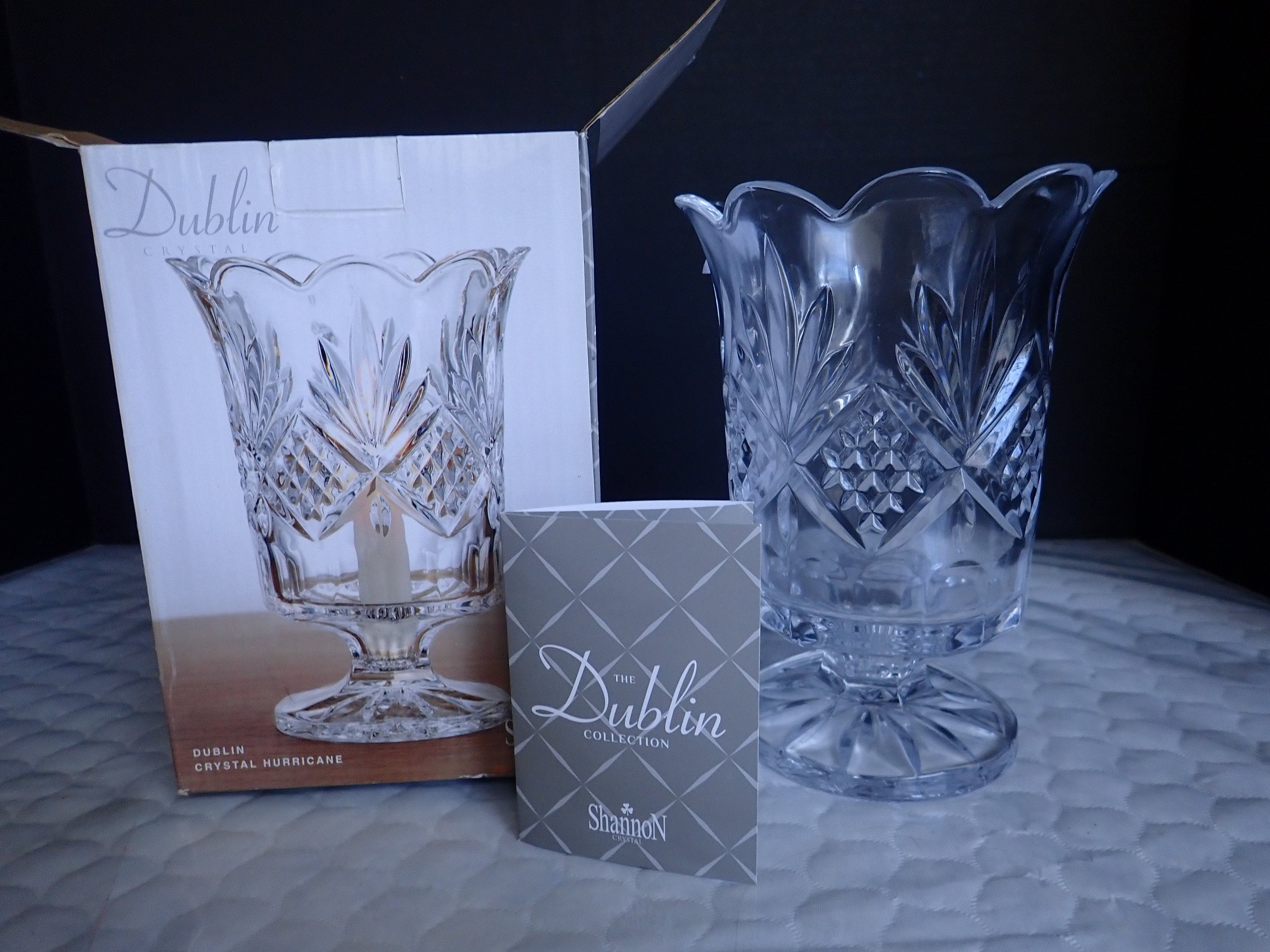 Godinger Shannon Dublin Collection Crystal 1-piece Open Hurricane/vase ...