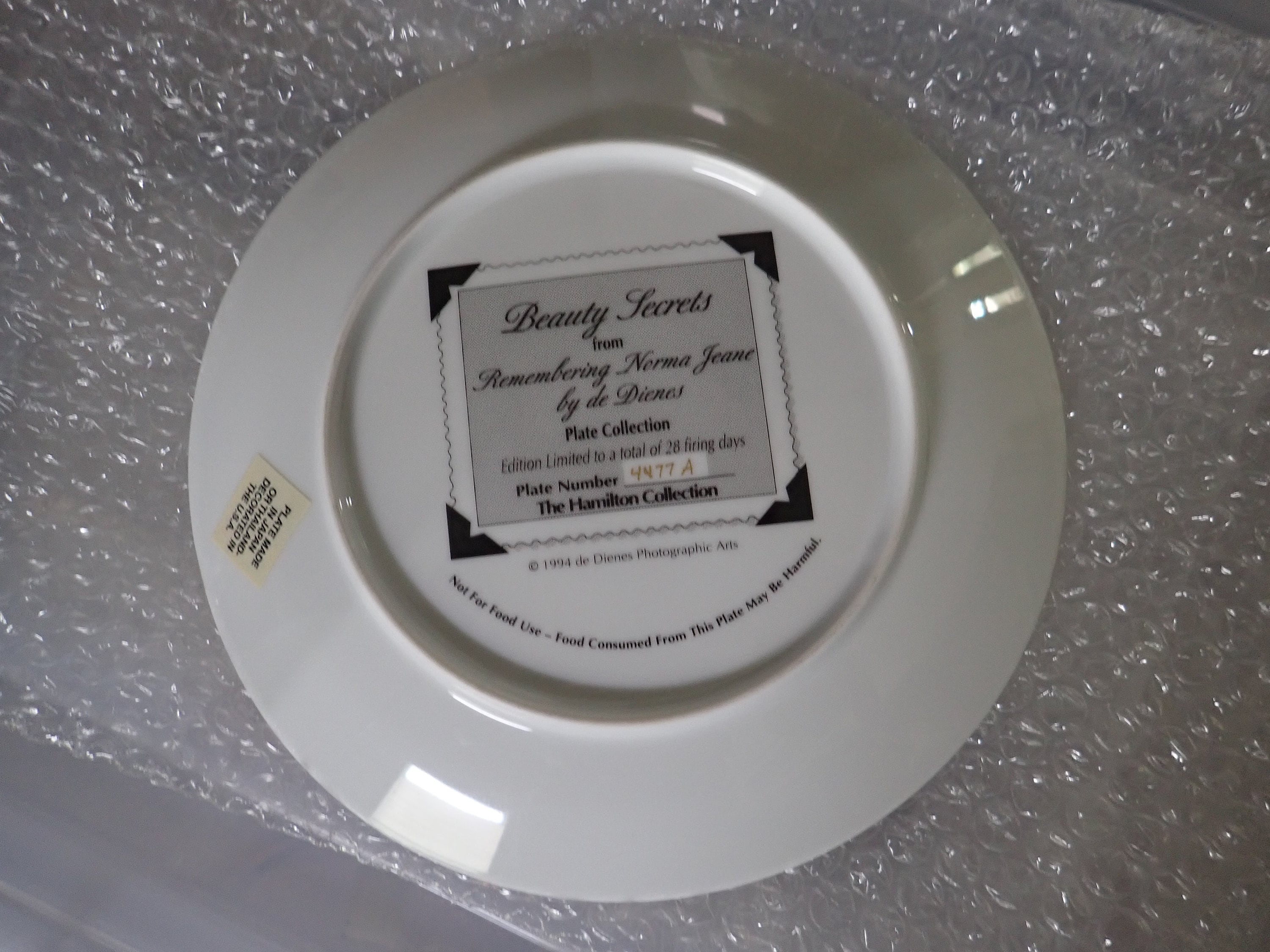 Hamilton Collection Beauty Secrets Remembering Norma Jeane - Etsy UK