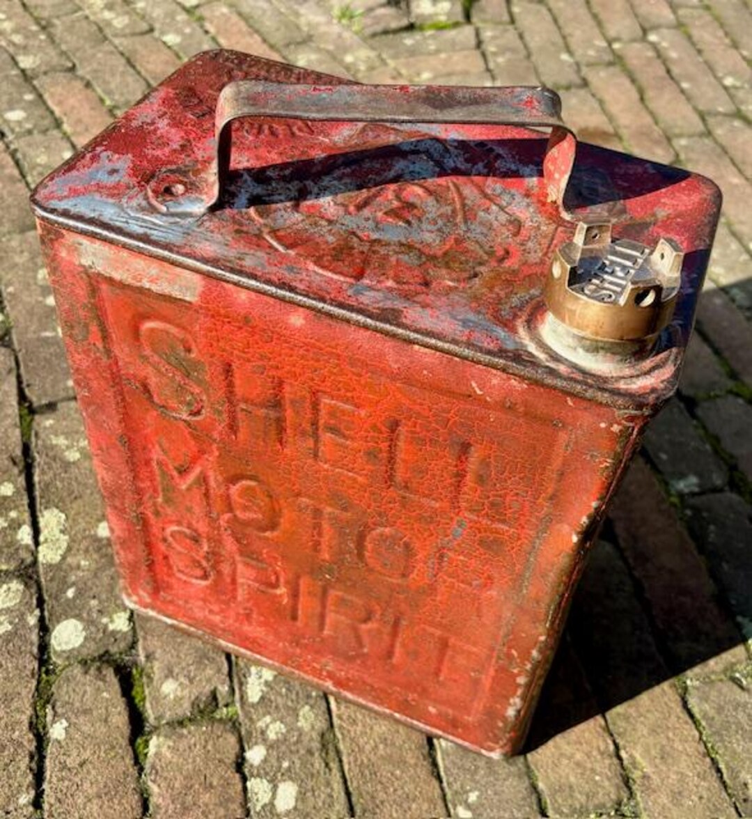 Shell Vintage Petrol Can 1930s Garage Gas Sign - Etsy