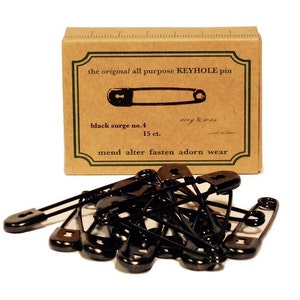 Keyhole Pins-black Safety Pins - Etsy