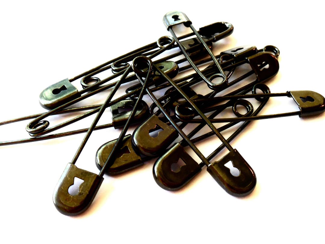 Keyhole Pins-black Safety Pins - Etsy