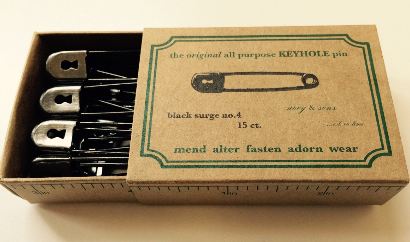Keyhole Pins-black Safety Pins - Etsy