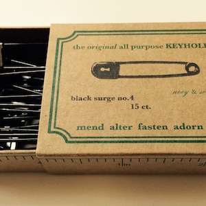 Keyhole Pins-black Safety Pins - Etsy