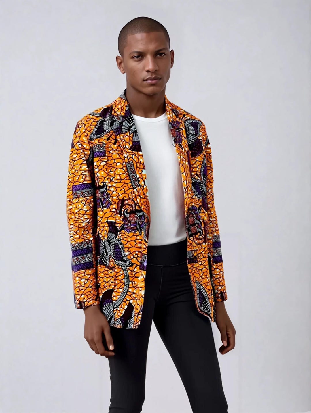 M, L. African Print Blazer Jacket. Ankara Fabric. Wax Africain. Cotton ...