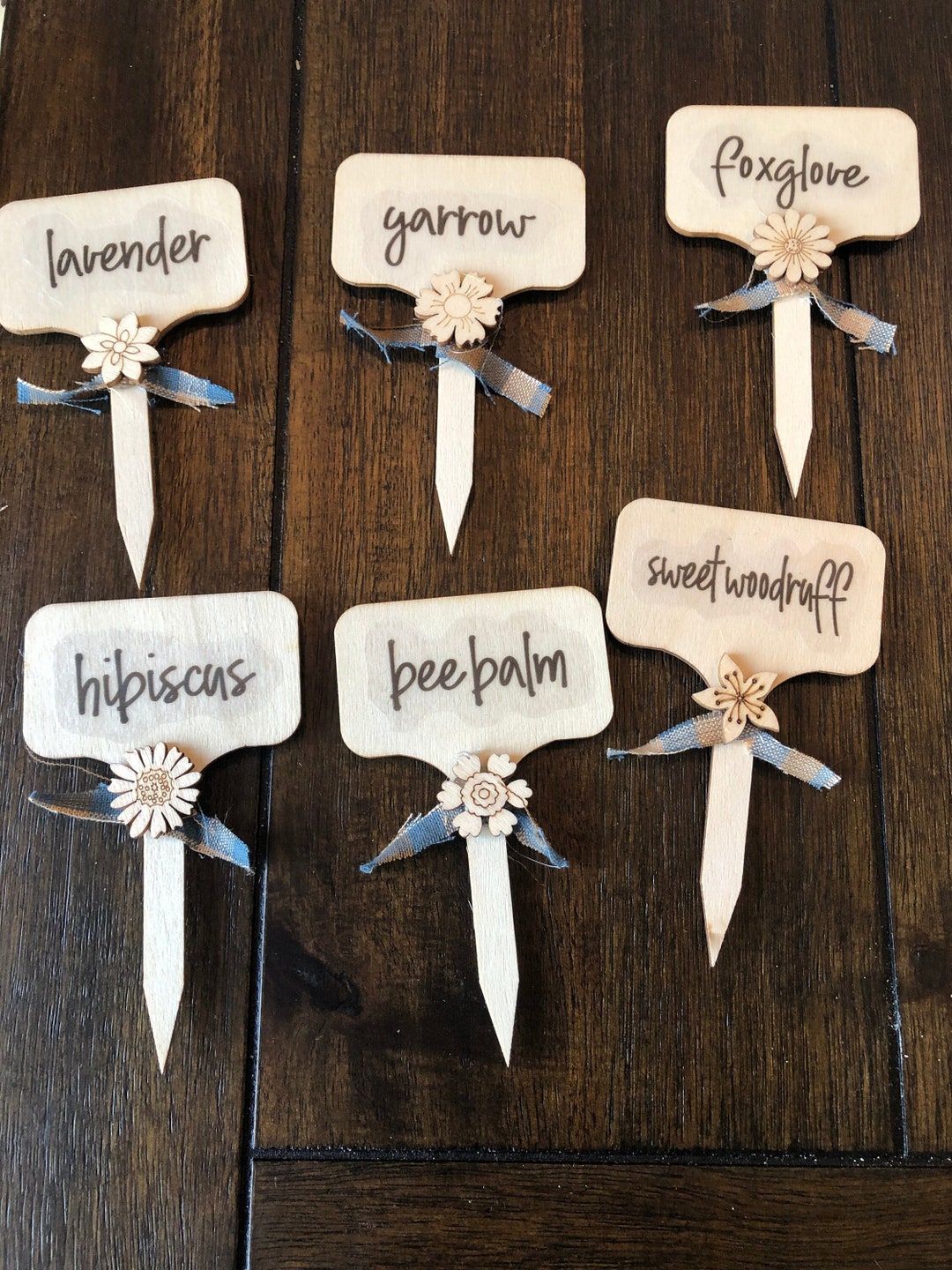 Decorative Labeled Plant Tags - Etsy