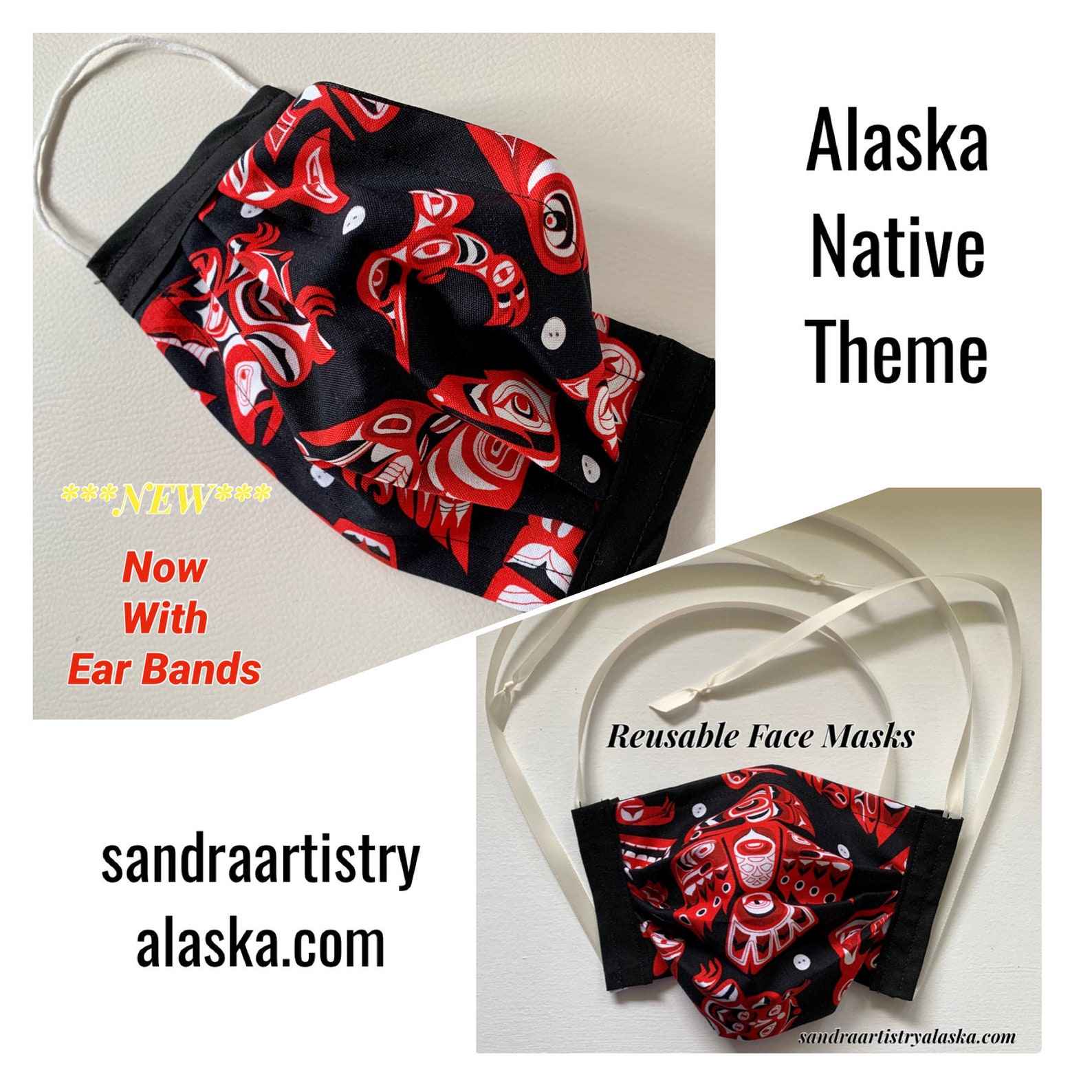 Reusable Face Masks alaska Native Theme Unisex W/nose Bridge - Etsy