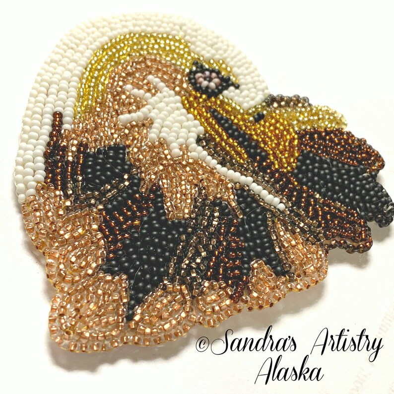 Alaska Handmade Beaded Bald Eagle Regalia Applique-4x3-3/4 in Czech Glass Beads - Etsy