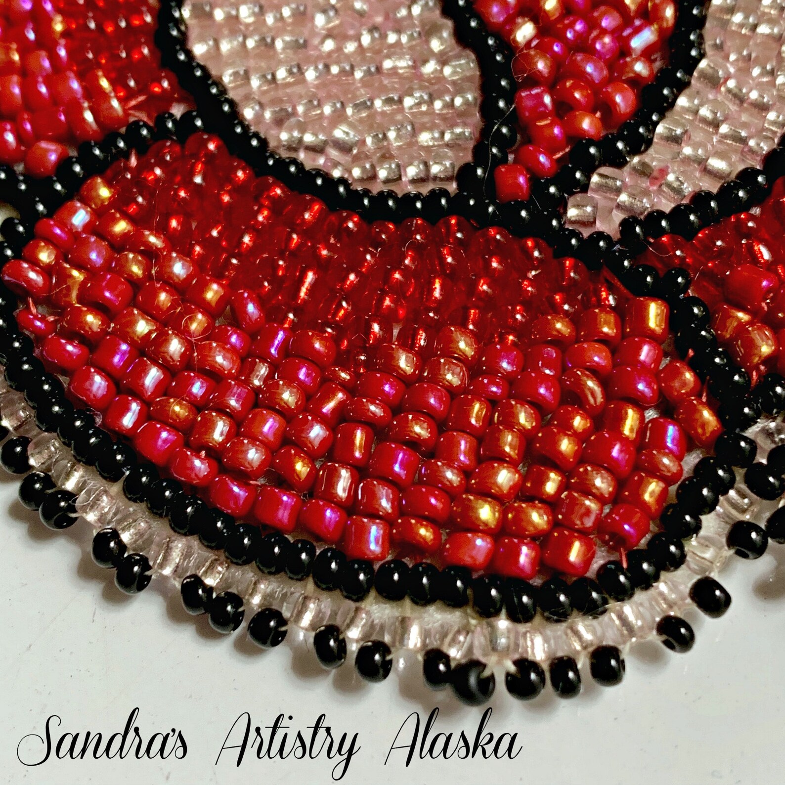 Alaska Handmade Beaded Sitka Rose-3" L X 4" W in Czech Glass Beads - Etsy
