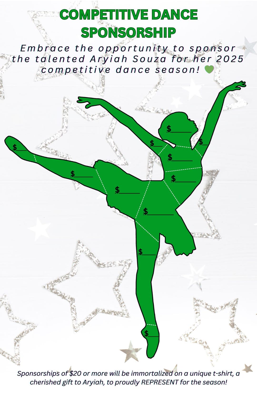 Dance Team Sponsorship/fundraiser Flyer - Etsy