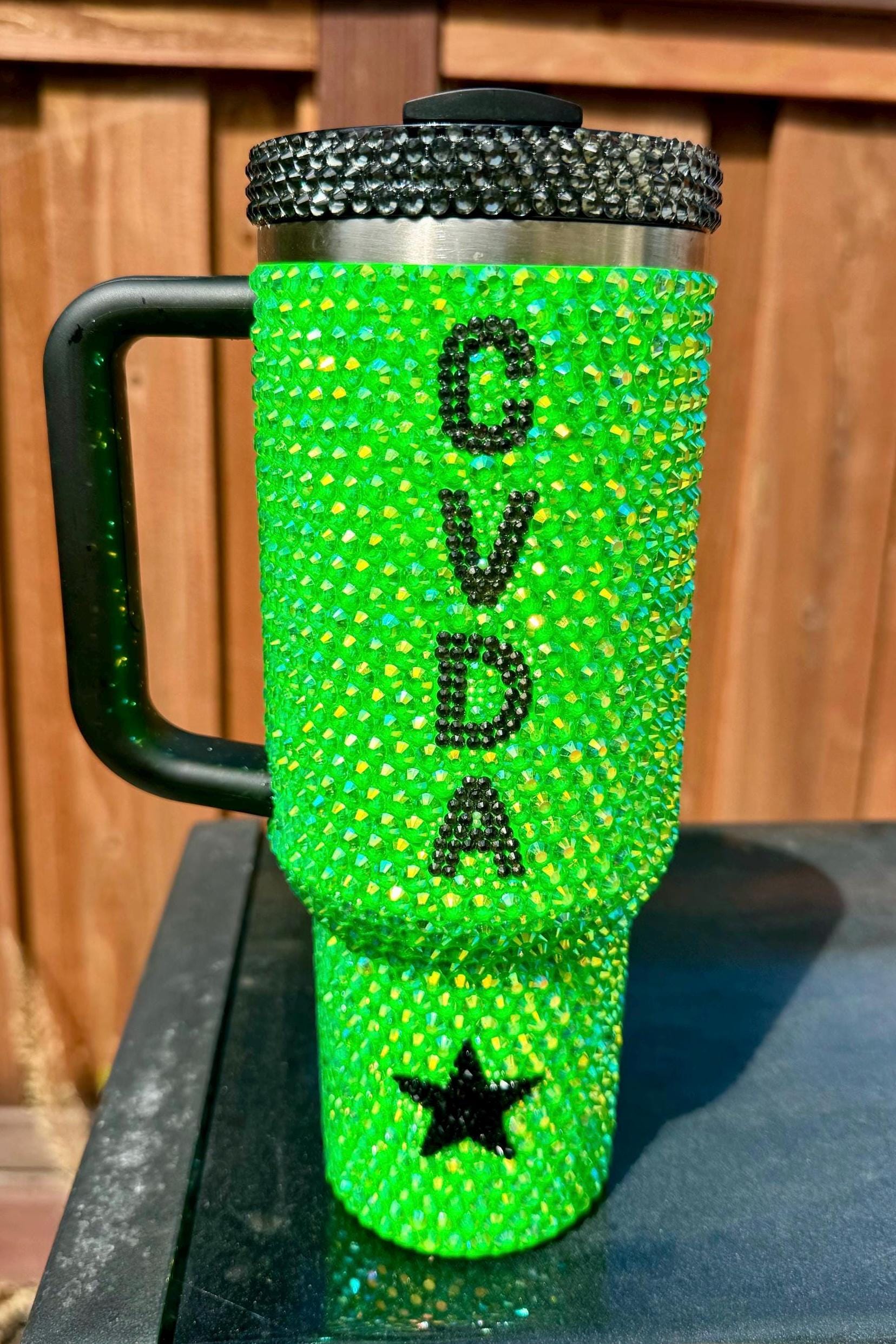 40oz Custom Rhinestoned Stanley Drinking Bottle - Etsy