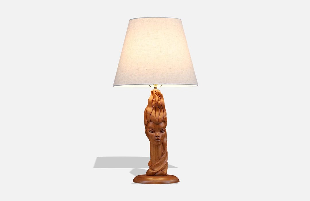 Mid-century Modern Sculpted Woman Figure Table Lamp by Lighthouse Co ...