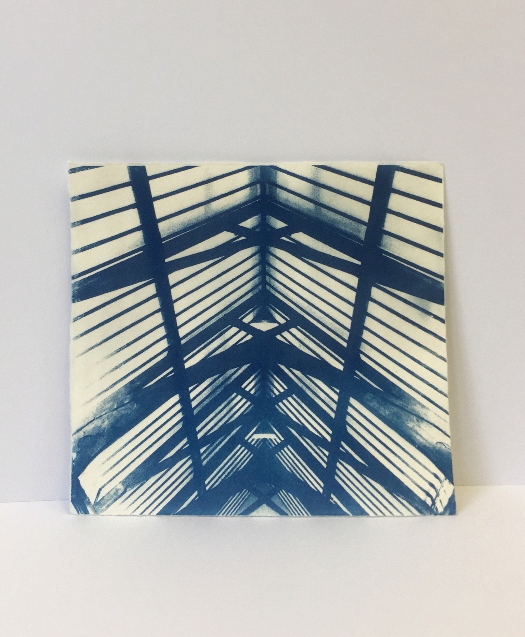 Handmade architectural cyanotype print positive version | Etsy