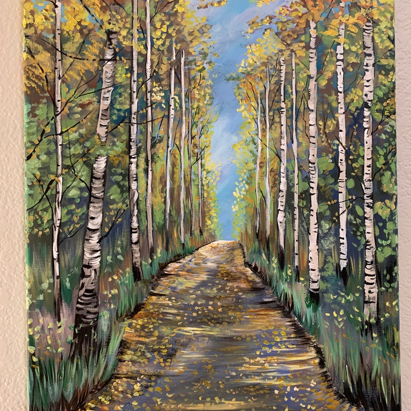 Aspen Trees Painting - Etsy