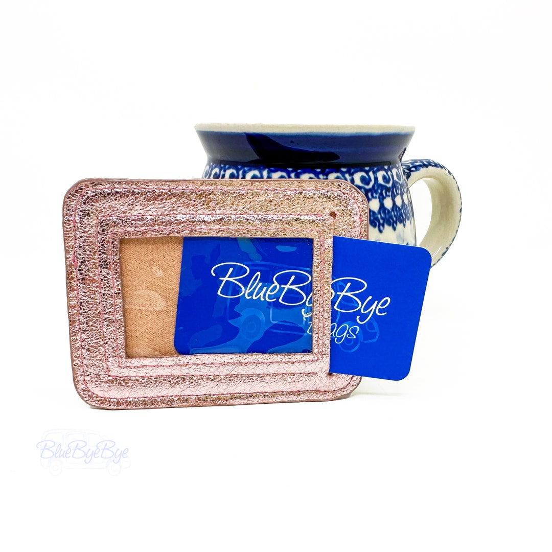 Rose Gold Metallic Slim Wallet: ID & Card Holder - Etsy