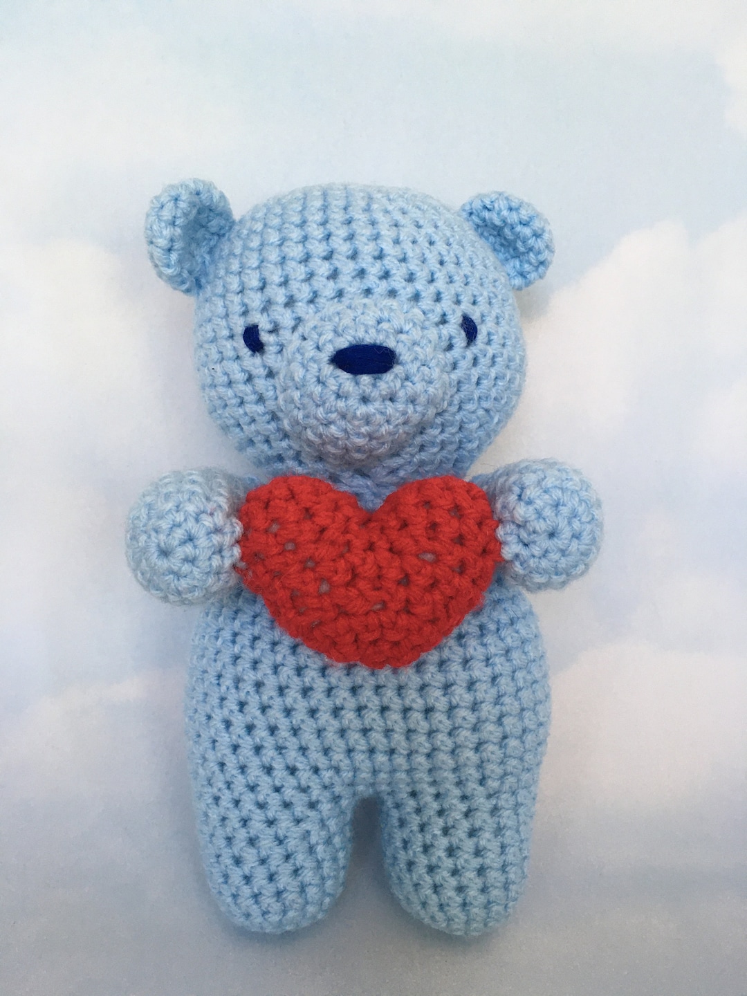 Baby Blue Teddy Bear Baby Boy Gift Handmade Teddy Bear Baby - Etsy