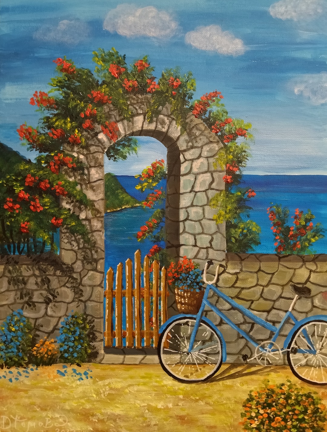 Summer Walk Original Acrylic Painting by Denitsaart - Etsy