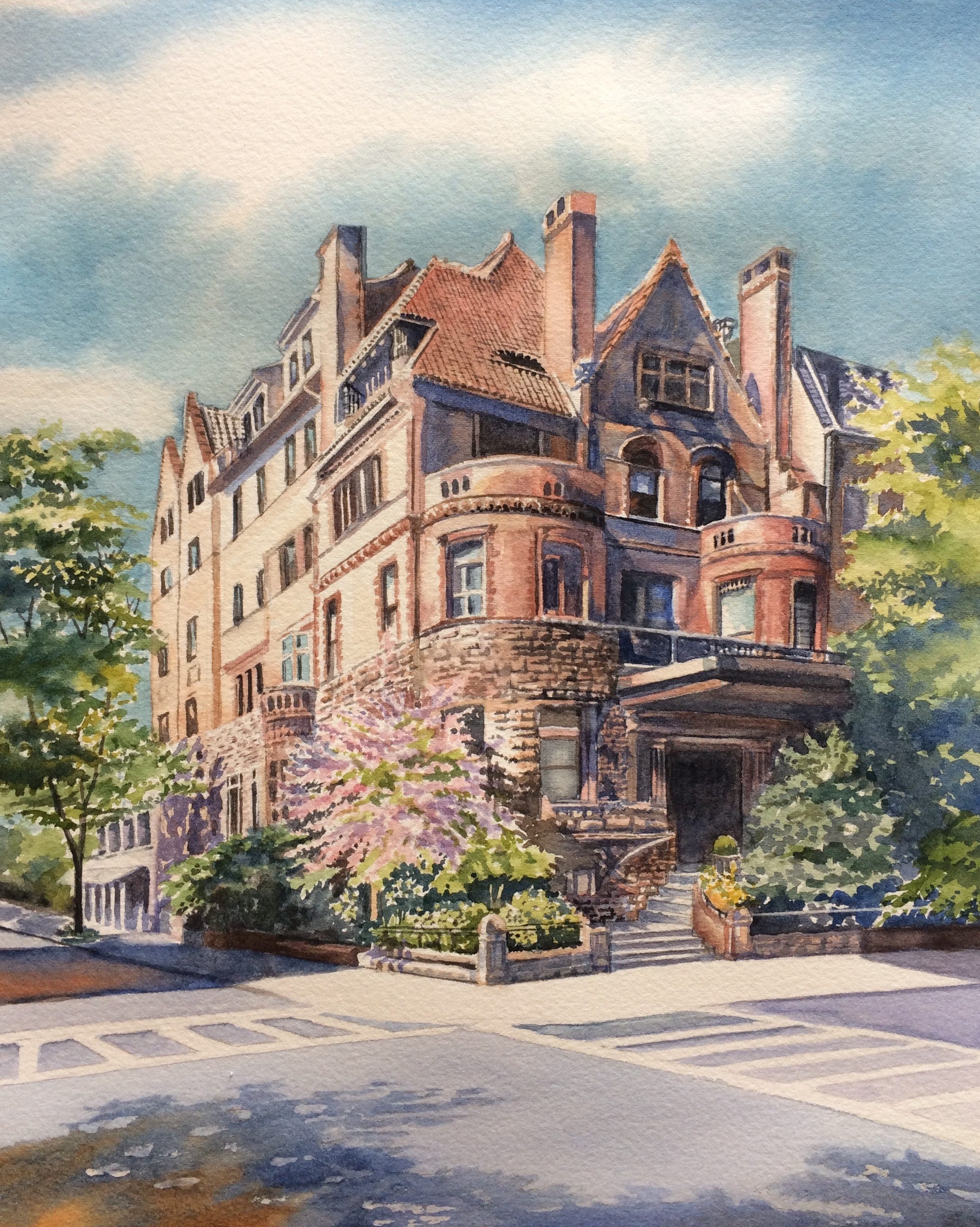 House Painting House Portrait Custom Watercolor | Etsy