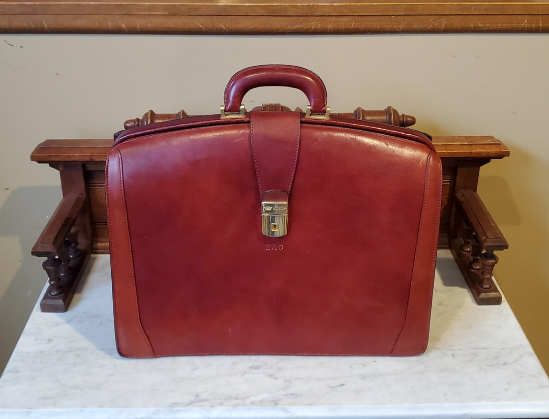 Vintage Beautiful Bosca Gladstone Style Unisex Briefcase in Striking ...