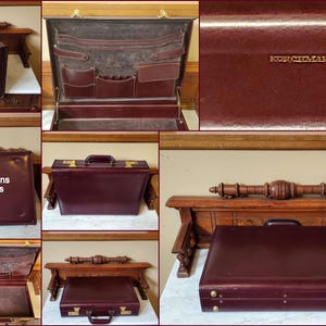 Sale Vintage Korchmar 4 Inch Briefcase in Burgundy Leather With Gold ...