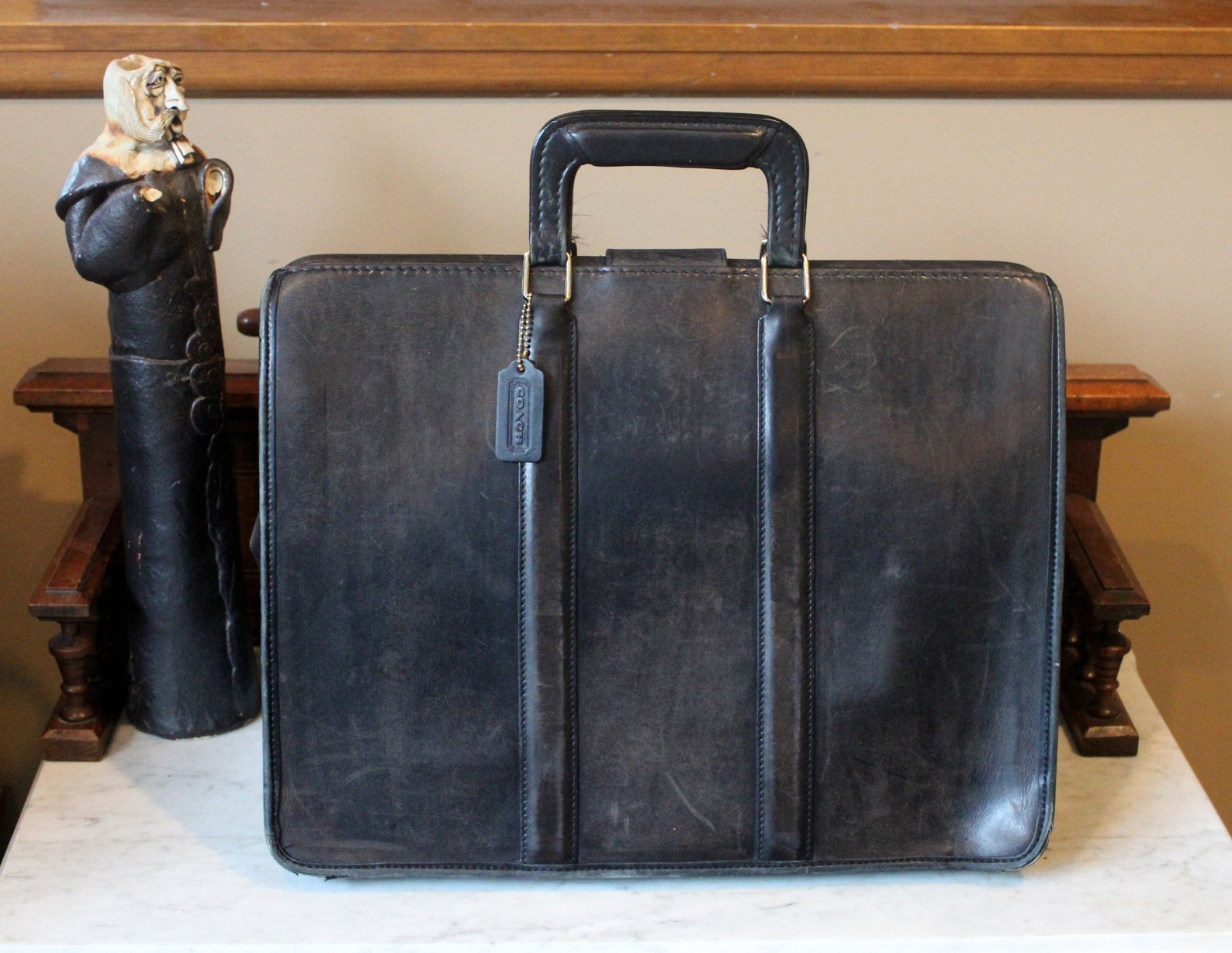 Coach Briefbag Gladstone Style Briefcase Black Leather Style | Etsy