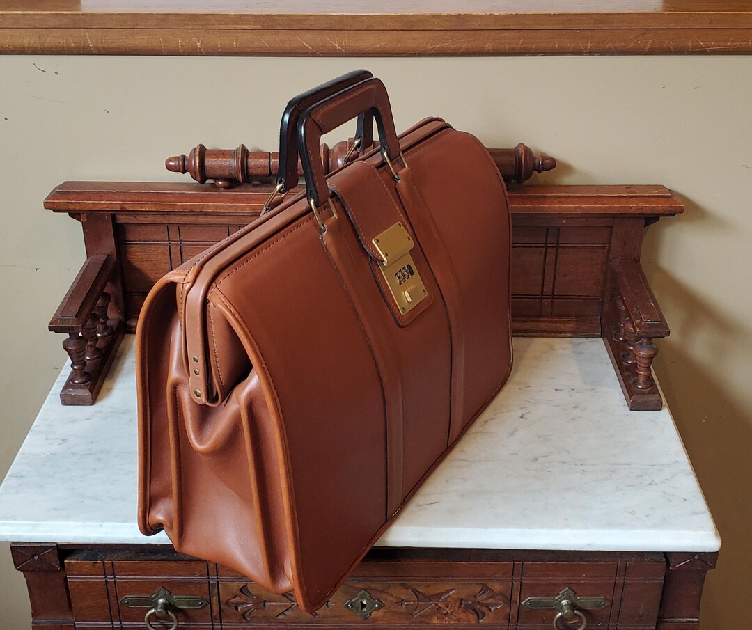 Vintage Coach Briefbag Gladstone Style Briefcase British Tan Leather ...