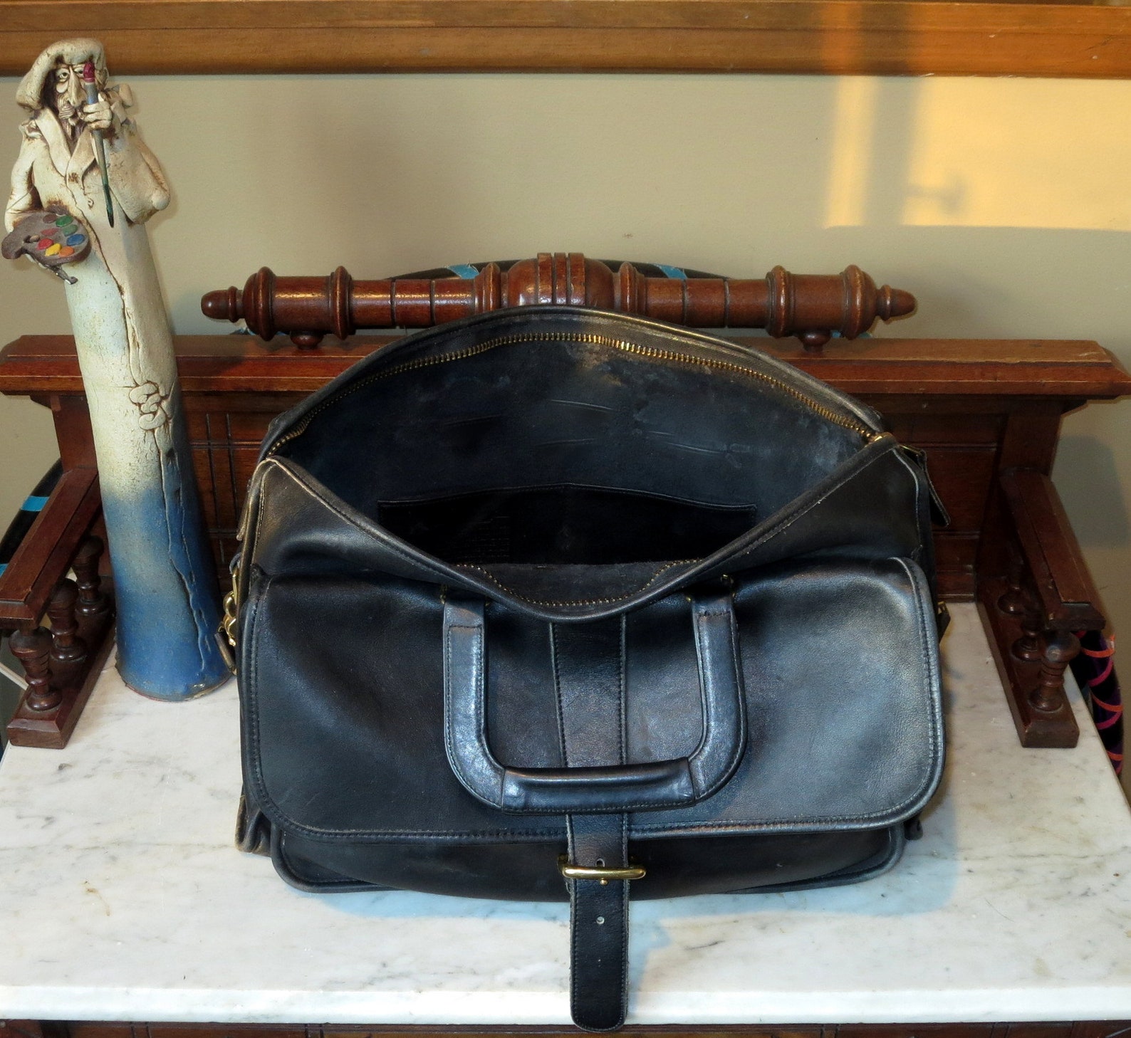 Coach Harrison Multi-compartment Briefcase in Black Leather - Etsy