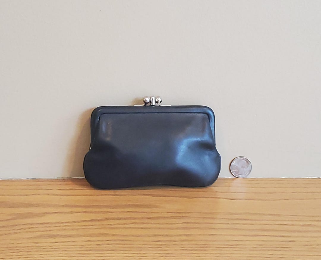 Sale Vintage Coach Double Purse in Black & Red Leather Double Pocket ...