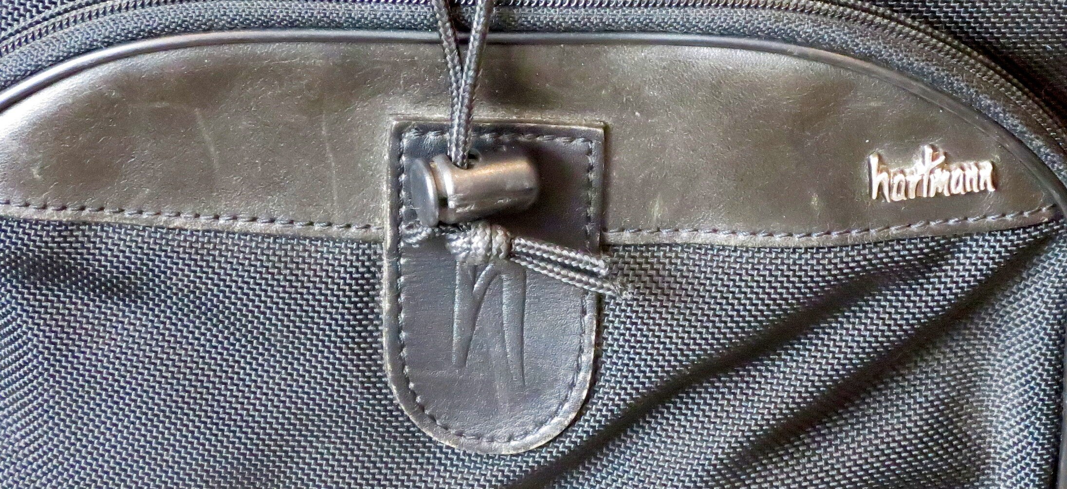 Hartmann Backpack in Black Canvas With Black Leather Trim and Silver ...